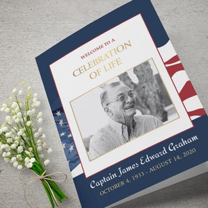 Military Funeral Program Template Printable Funeral Program Template ...