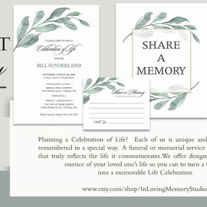 Share a Memory Card Printable, Share a Memory or Words of Love Card ...