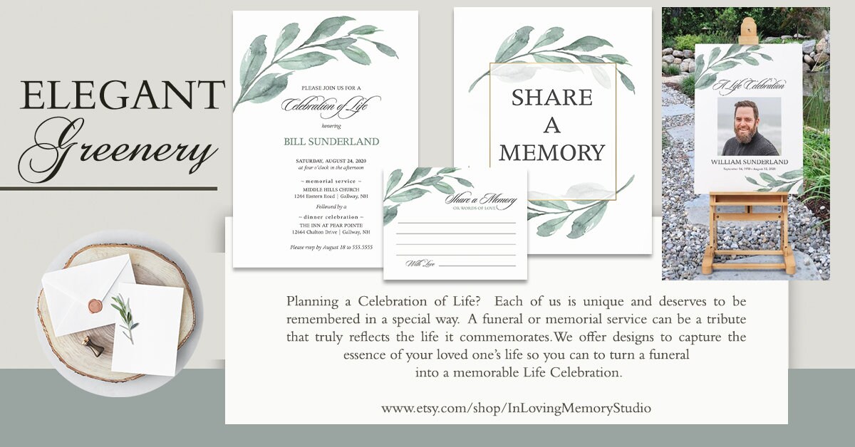 Share a Memory Card Printable, Share a Memory or Words of Love Card ...