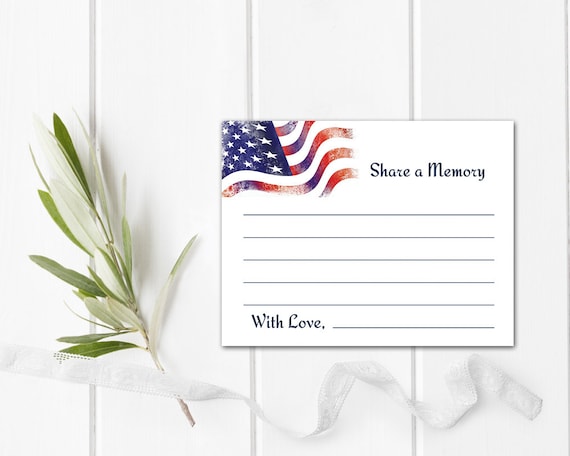 Share A Memory Printable Template Funeral Celebration of Life - Etsy