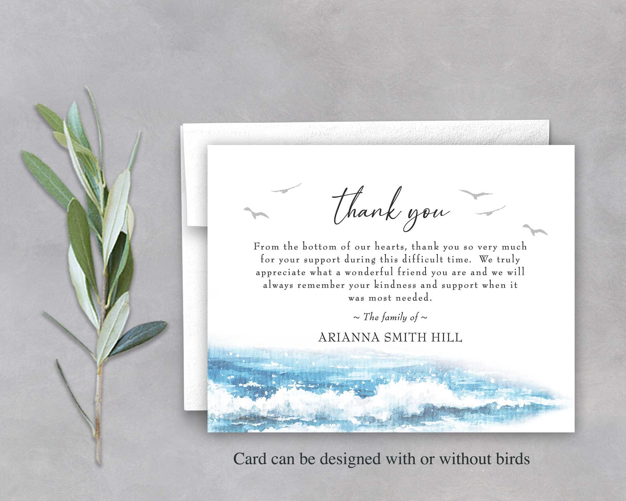 Sympathy Acknowledgement Cards Funeral Thank You and - Etsy