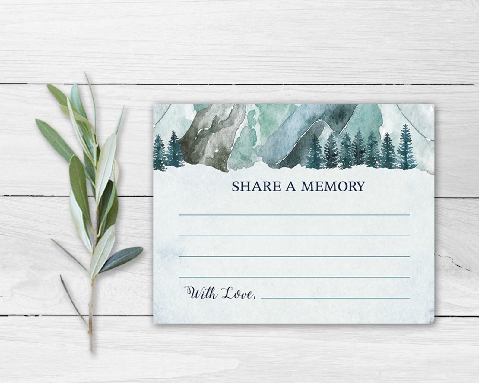 Share A Memory Card Printable Template Funeral Memory Cards Favorite ...