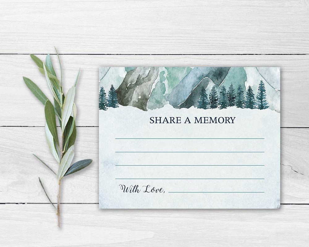Share A Memory Card Printable Template Funeral Memory Cards Favorite ...
