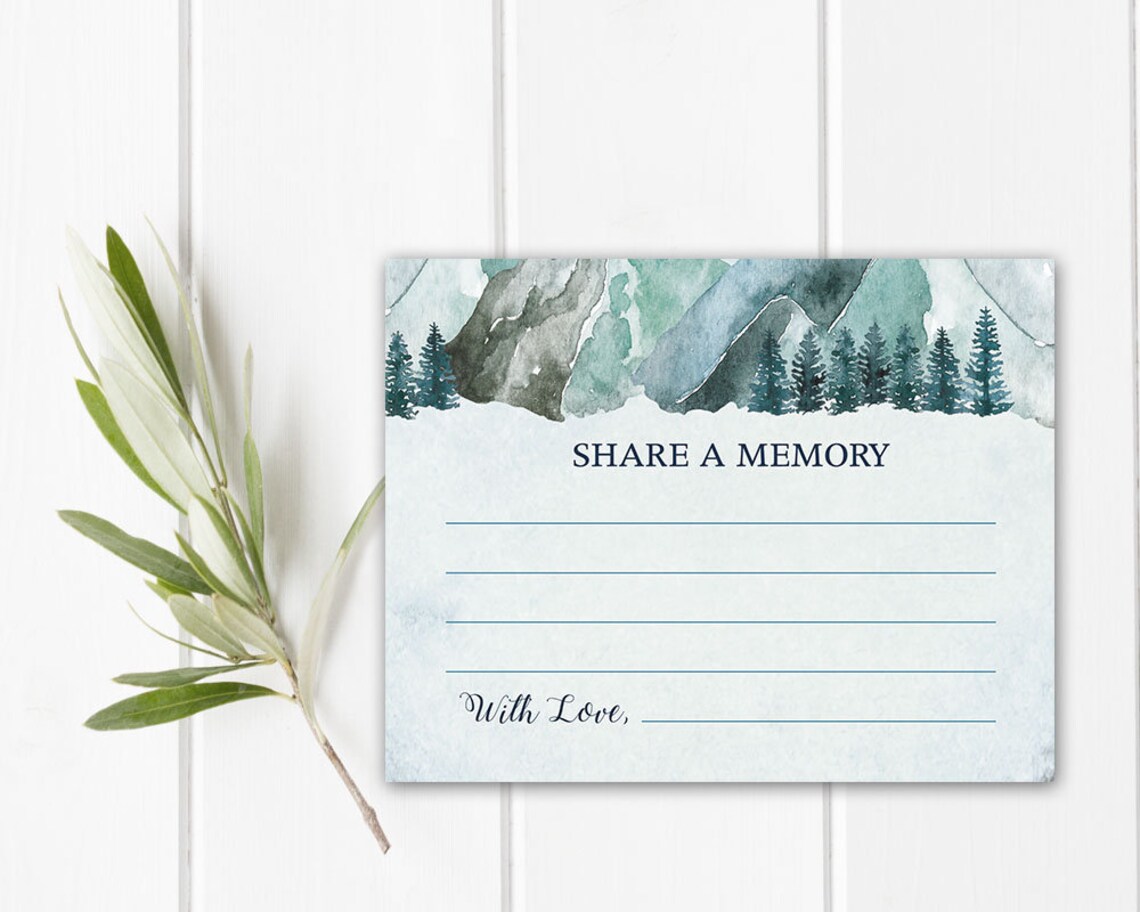 Share A Memory Card Printable Template Funeral Memory Cards Favorite ...