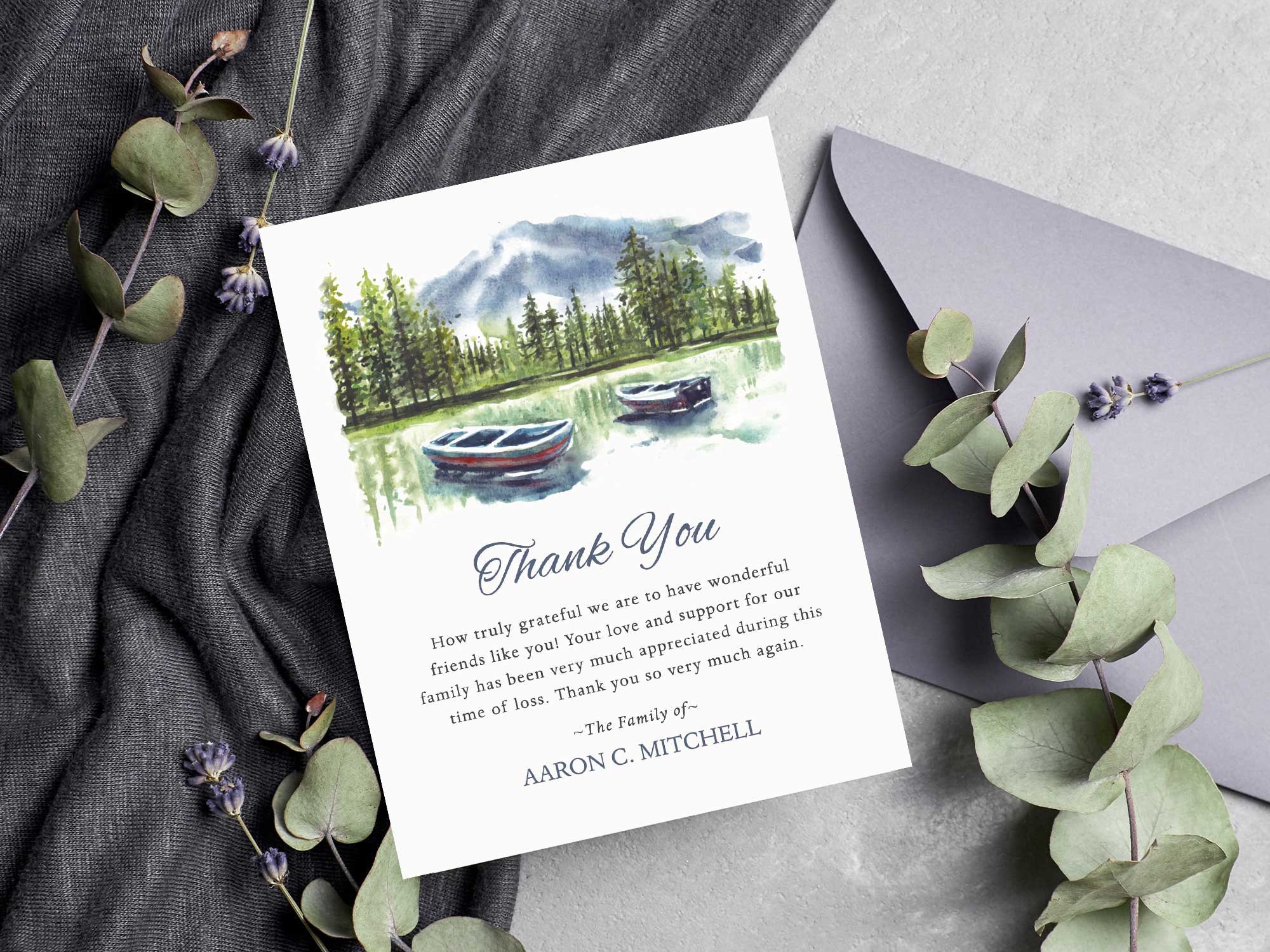 Sympathy Acknowledgement Cards Funeral Thank You and - Etsy