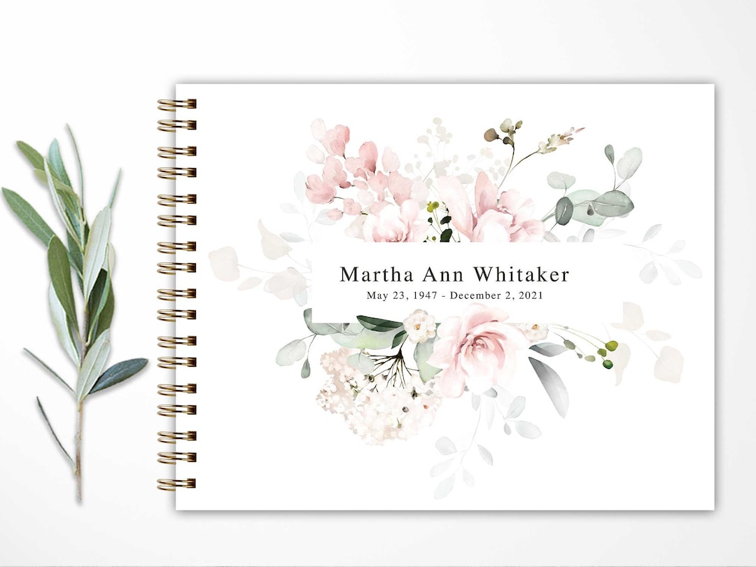 Memorial Service Guest Book, A Life Remembered Funeral Guest Books ...