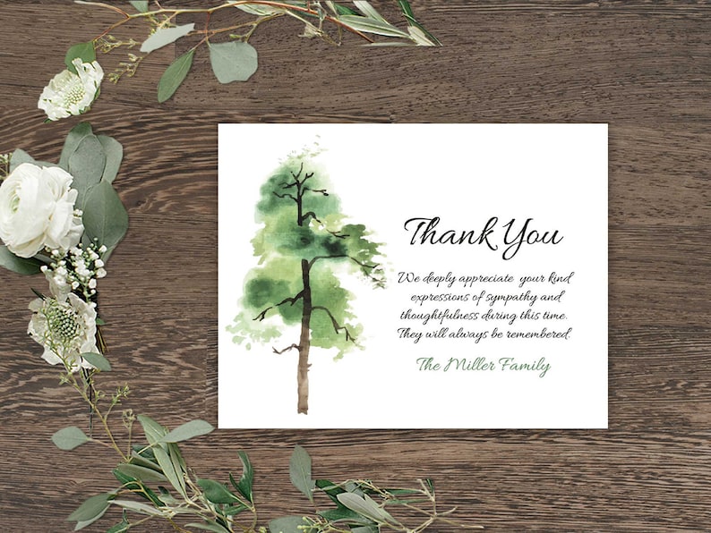 Sympathy Acknowledgement Cards, Funeral Thank You and Bereavement Notes ...