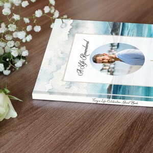 Funeral Guest Book Ocean Beach Theme Celebration of Life Guest Registry ...