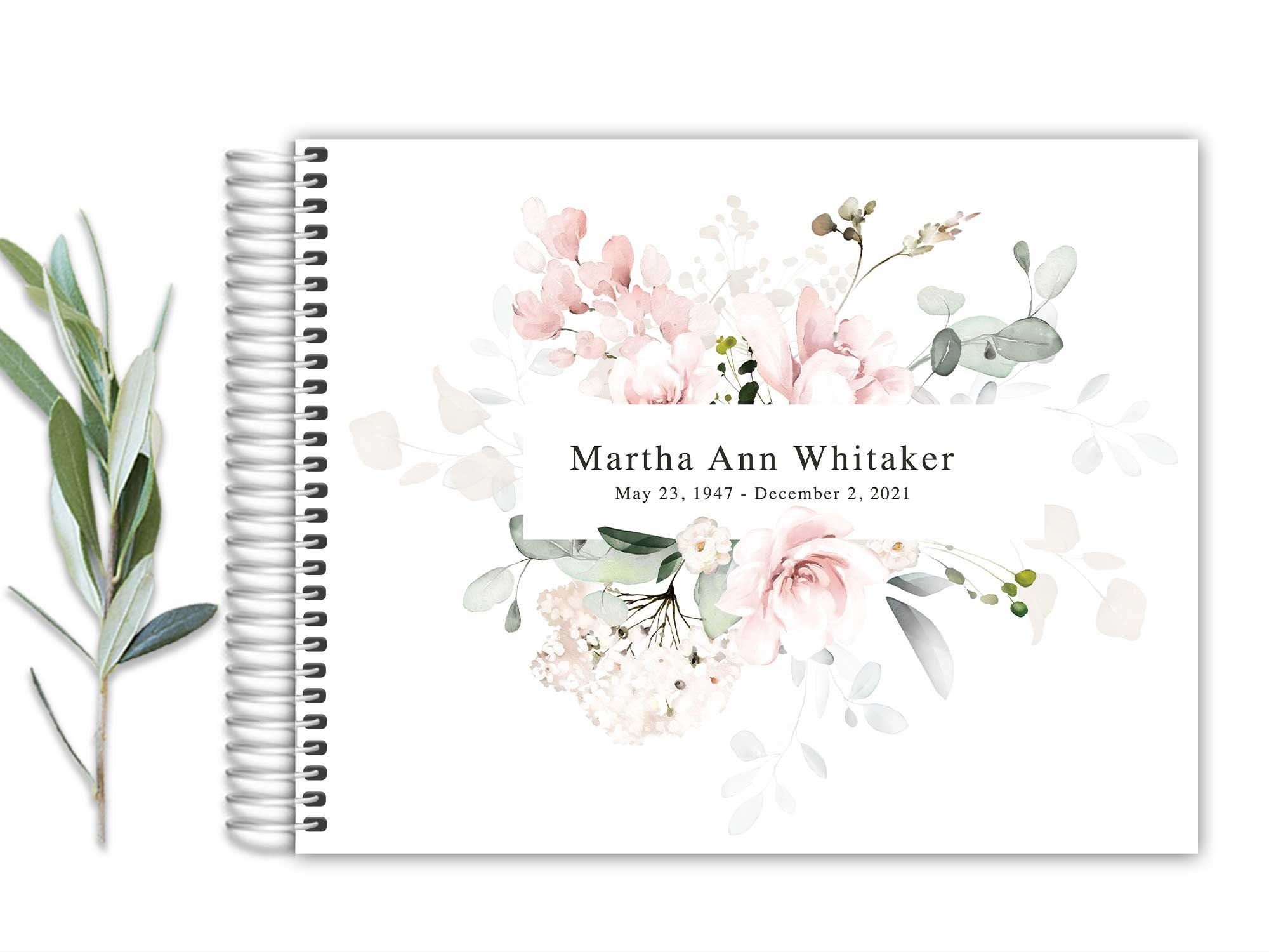 Memorial Service Guest Book A Life Remembered Funeral Guest - Etsy