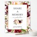 Share a Memory Sign Funeral Celebration of Life Share a Memory Sign ...