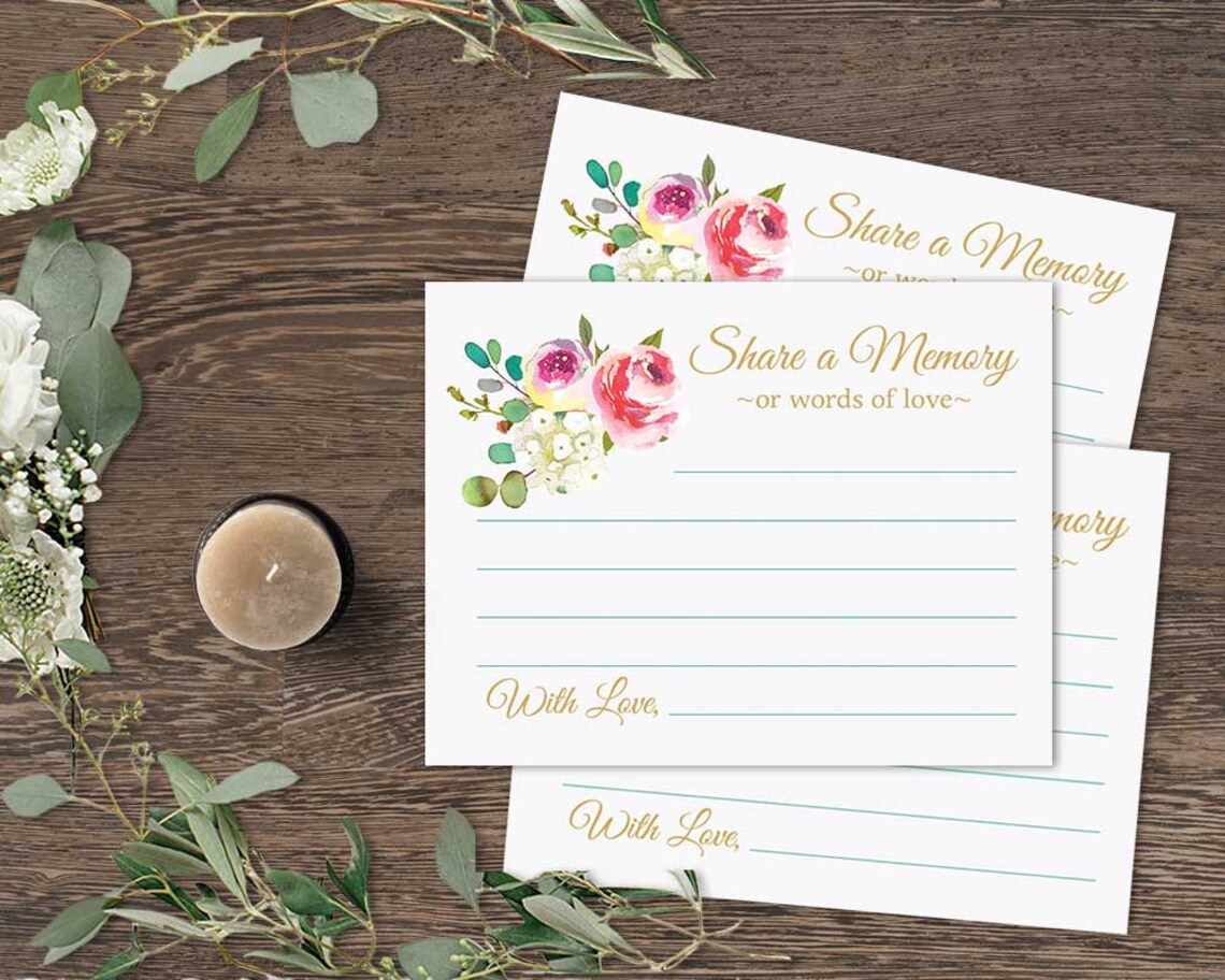 Share a Memory Share a Memory Card Favorite Memory Funeral | Etsy