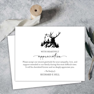 Sympathy Acknowledgement Cards, Funeral Thank You and Bereavement Notes ...