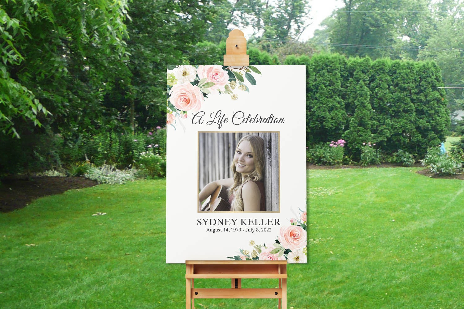 Welcome Sign Celebration of Life Funeral Sign Poster Blush - Etsy