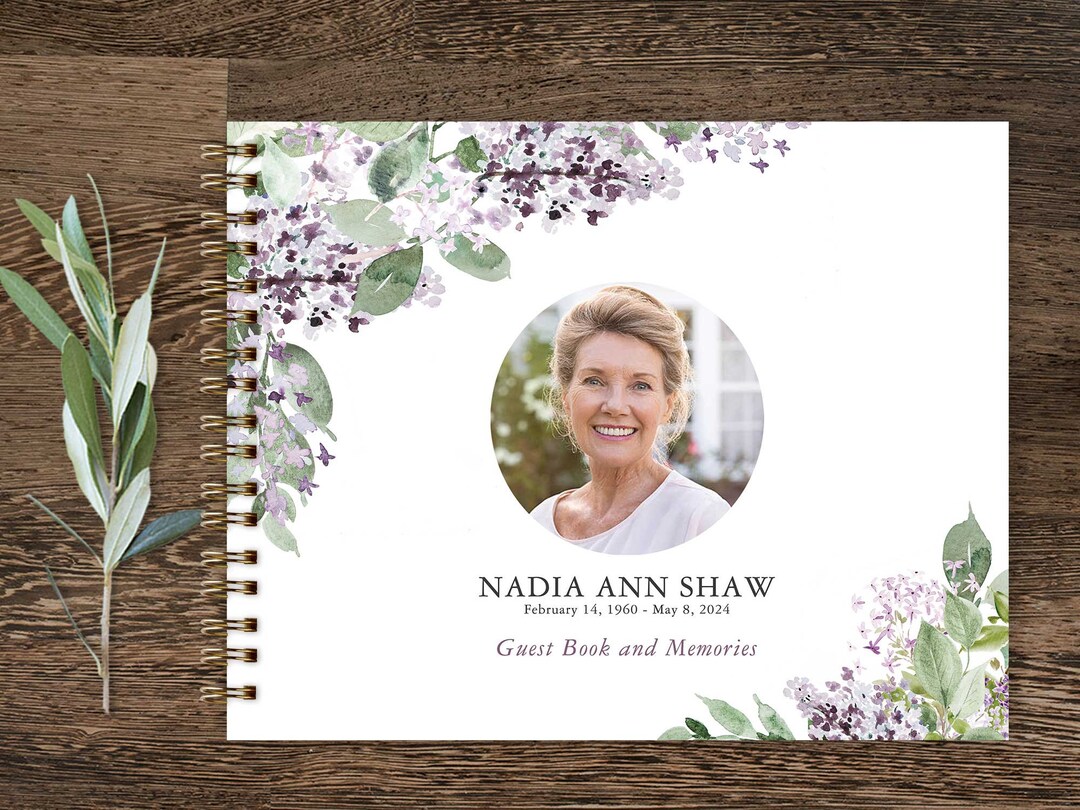 Funeral Guest Book, A Life Remembered Memorial Service Guest Book ...