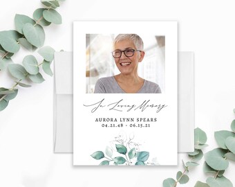 Funeral Handout Template - Etsy