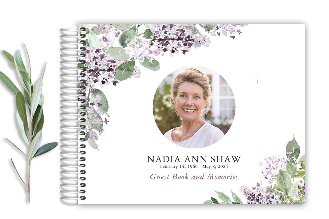 Funeral Guest Book A Life Remembered Memorial Service Guest - Etsy