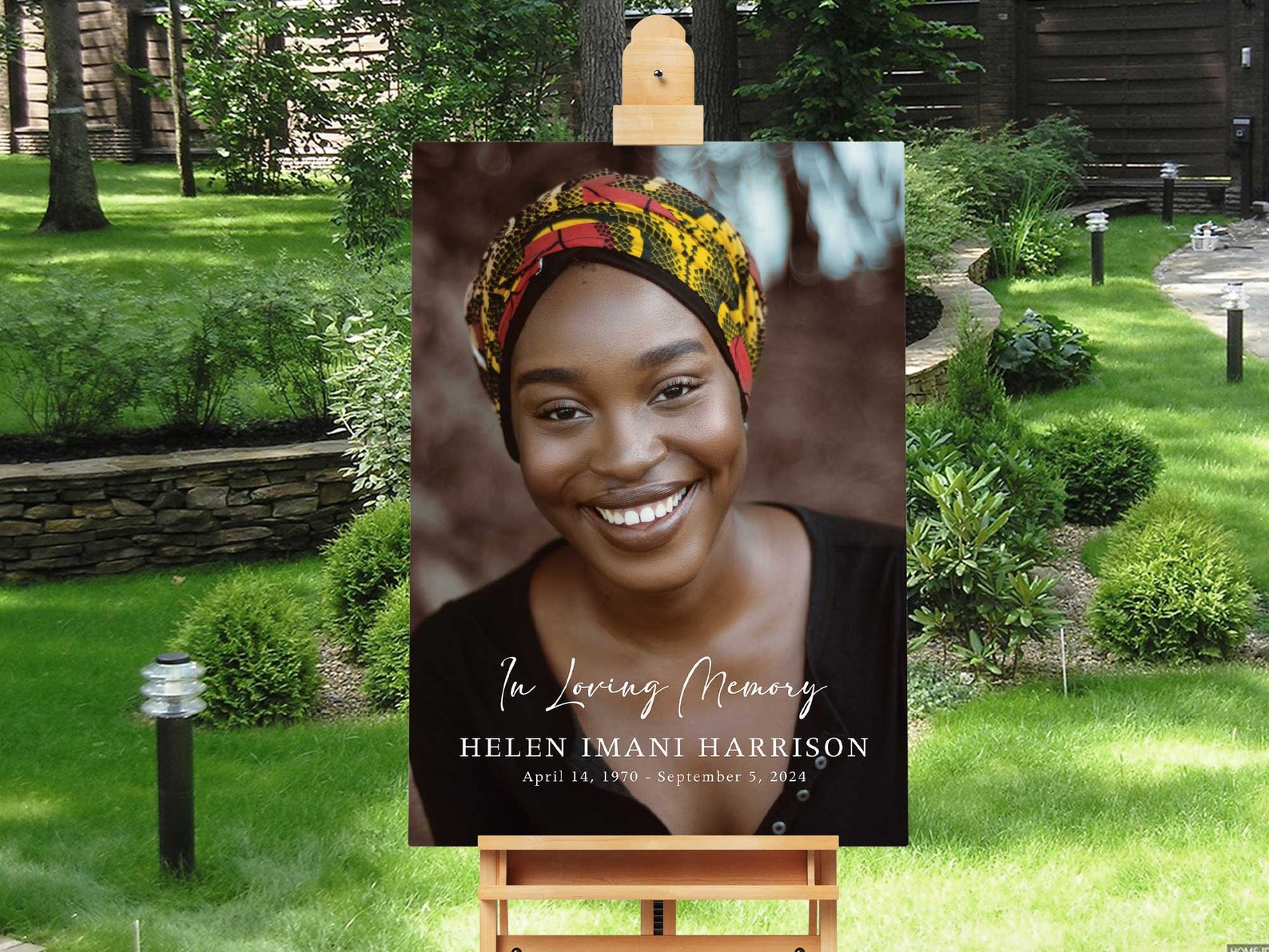 Large Funeral Poster, Personalized Memorial Welcome Sign, Minimalist ...