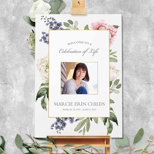 Funeral Welcome Sign Template Celebration of Life Poster - Etsy