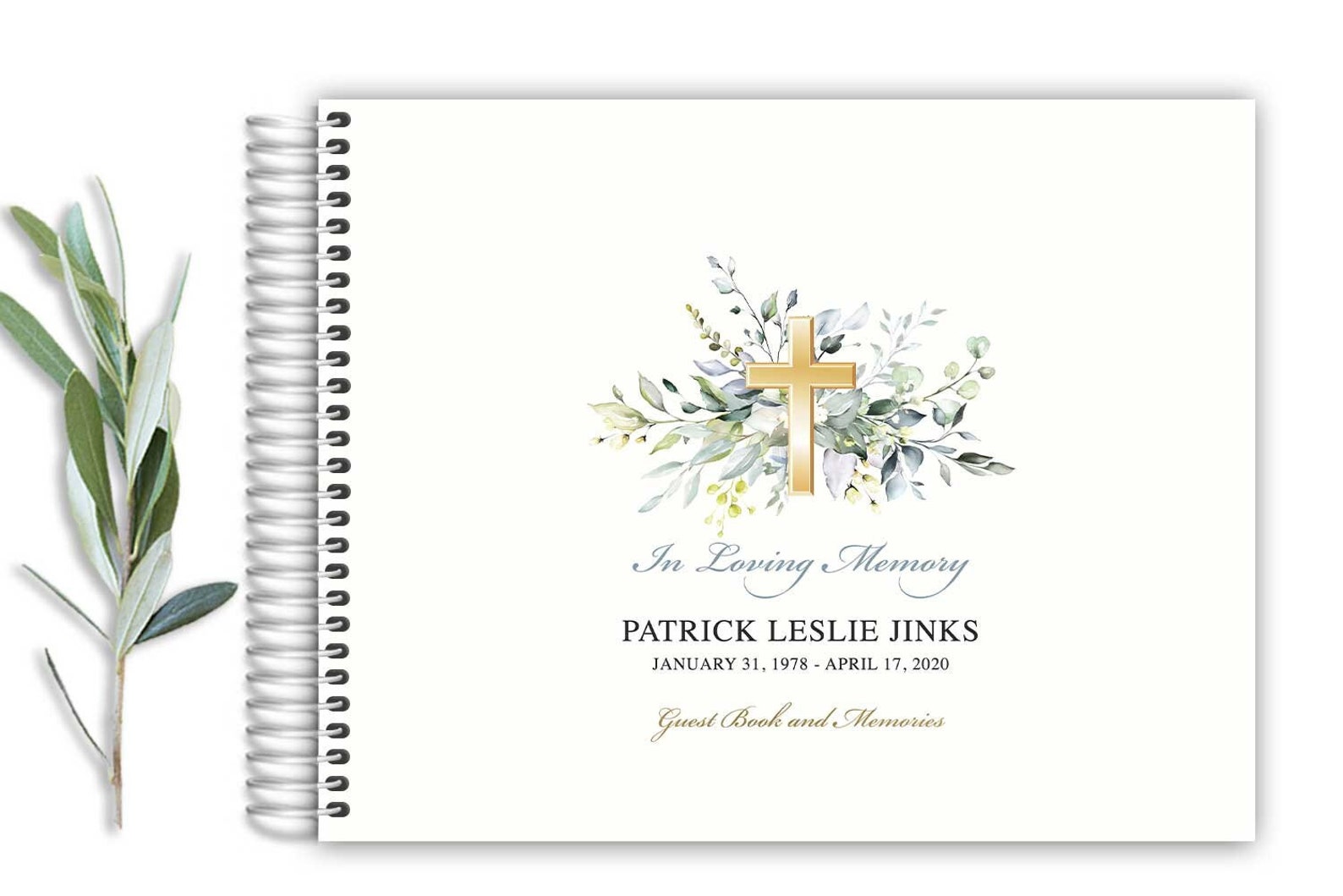 Funeral Guest Book Remembrance Catholic Funeral Memorial - Etsy