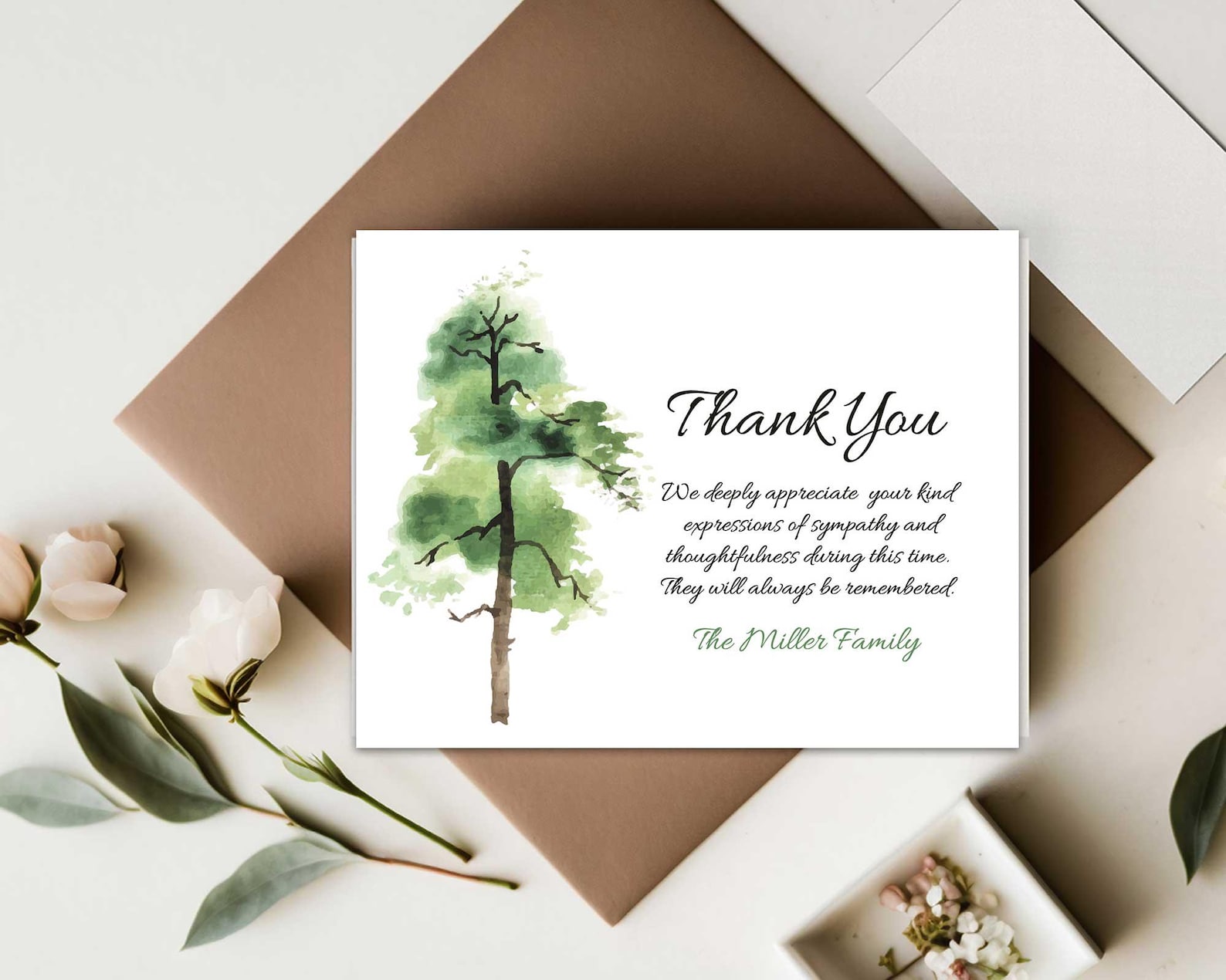 Sympathy Acknowledgement Cards, Funeral Thank You and Bereavement Notes ...