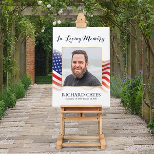 Welcome Sign Celebration of Life Funeral Sign Poster Military American ...