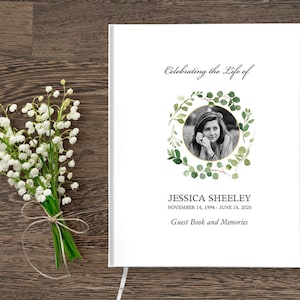 Funeral Guest Book, A Life Remembered Memorial Service Celebration of ...