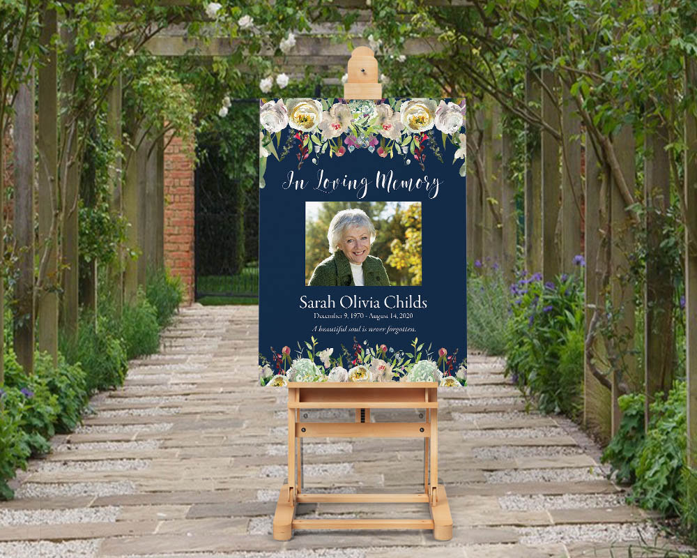 Funeral Picture Display Welcome Sign for a Celebration of | Etsy