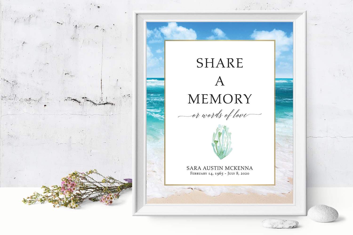 Funeral Share a Memory Sign Printable Celebration of Life | Etsy