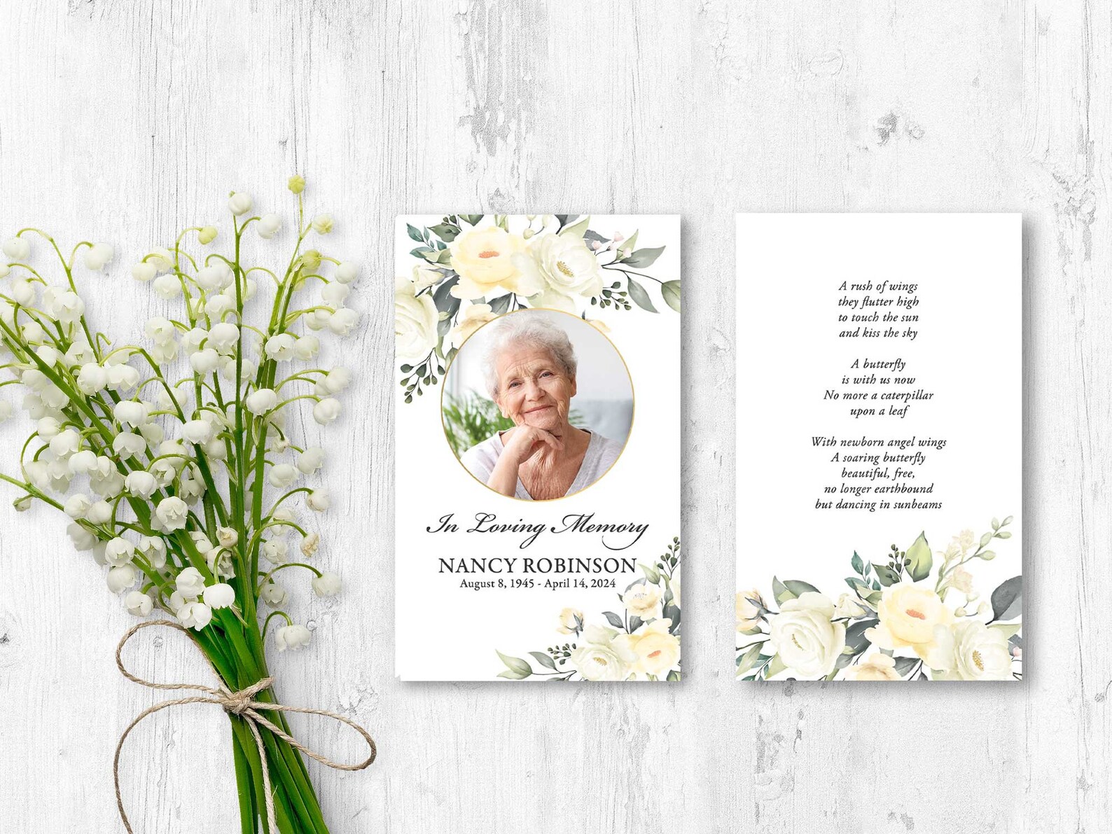 Funeral Prayer Card Template Memorial Prayer Card Template - Etsy