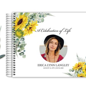 Funeral Guest Book A Life Remembered Memorial Service Guest - Etsy