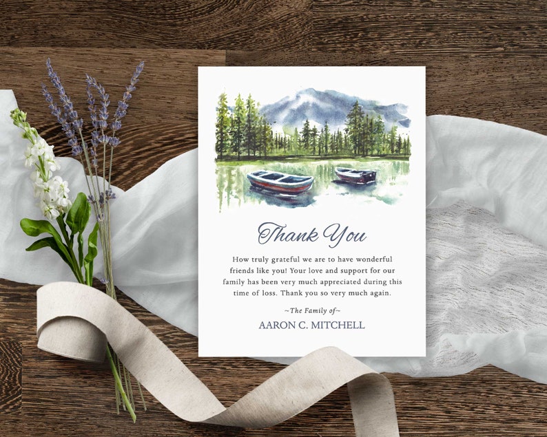 Sympathy Acknowledgement Cards Funeral Thank You and - Etsy