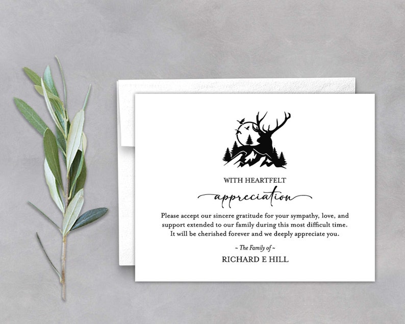 Sympathy Acknowledgement Cards, Funeral Thank You and Bereavement Notes ...
