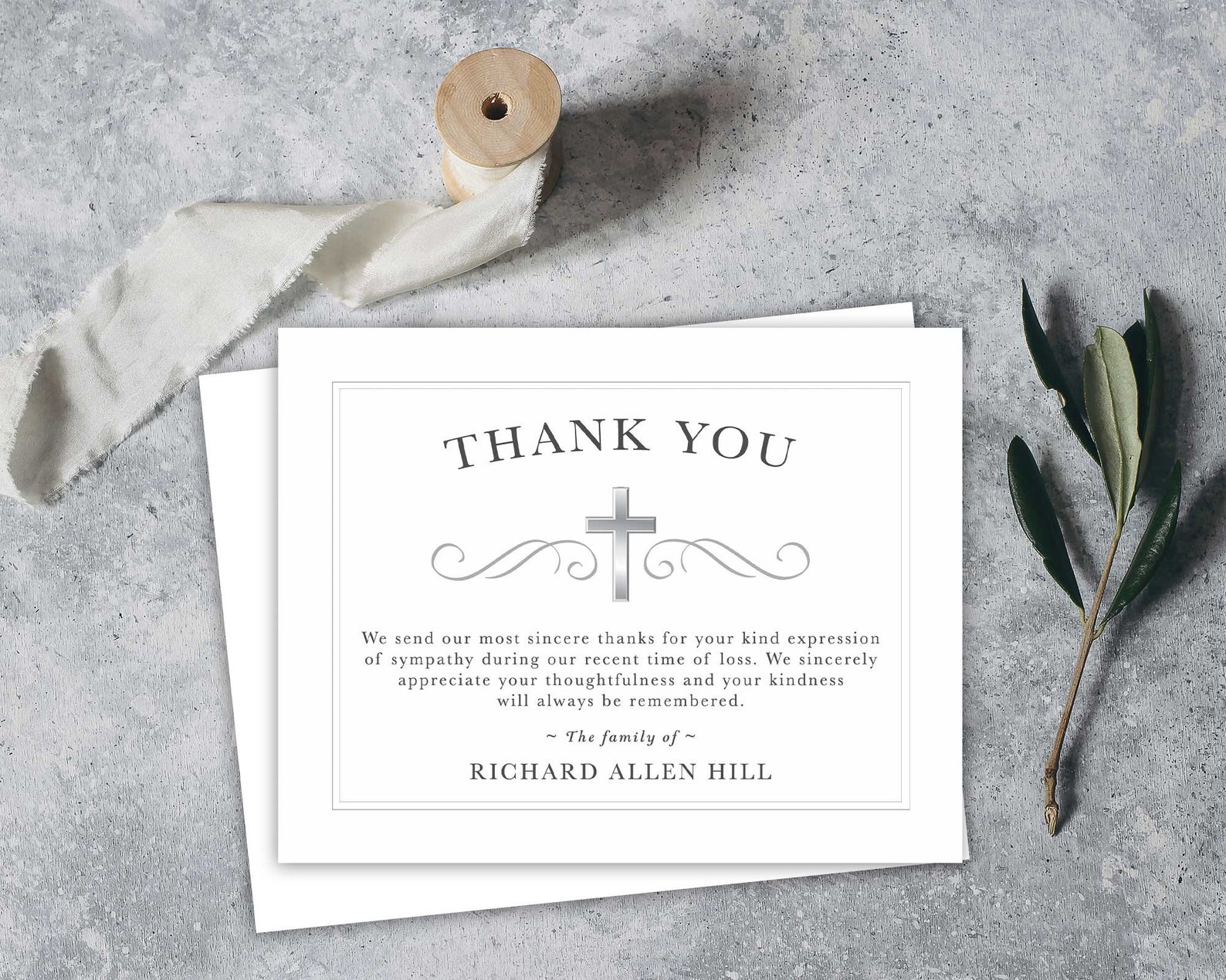 Sympathy Acknowledgement Cards Funeral Thank You and - Etsy
