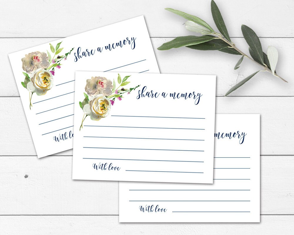 Share a Memory Card Funeral Printable Share a Memory Favorite | Etsy