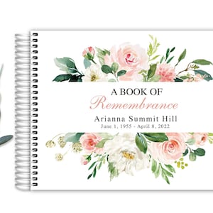 Memorial Service Guest Book A Life Remembered Funeral Guest - Etsy