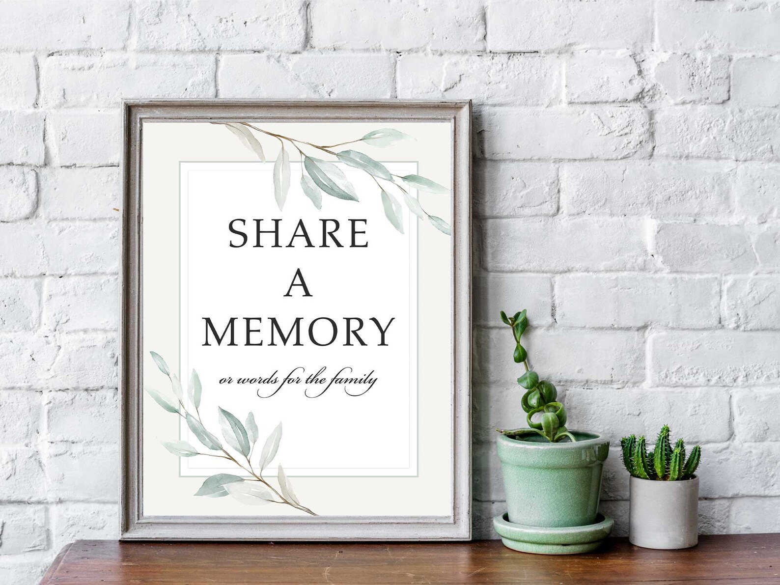 Share a Memory Sign for a Funeral Decor Remembrance Share a - Etsy