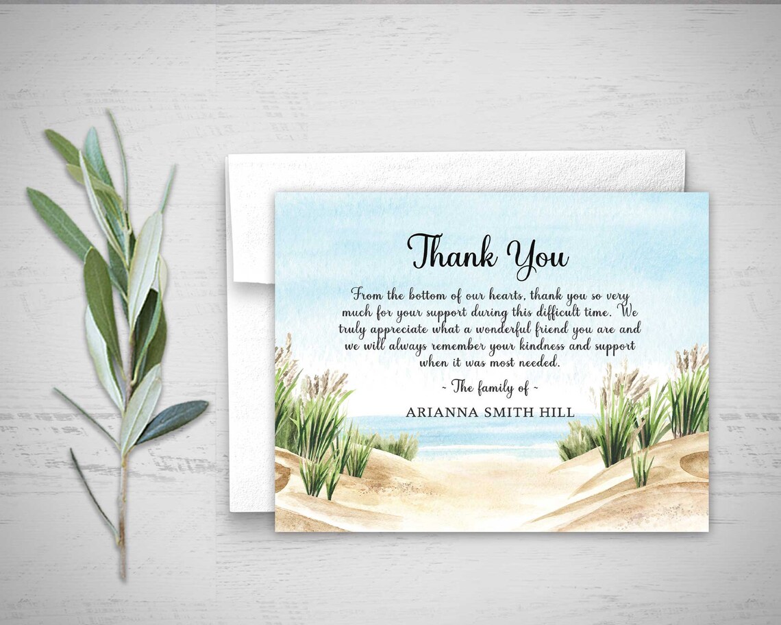 Sympathy Acknowledgement Cards Funeral Thank You and - Etsy
