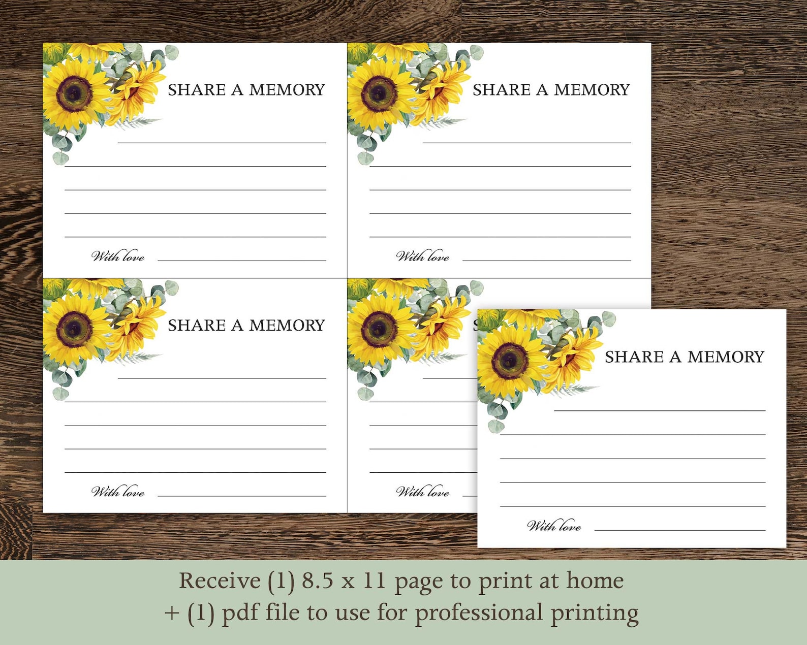 Share A Memory Card Printable Template Memory Cards Share a - Etsy
