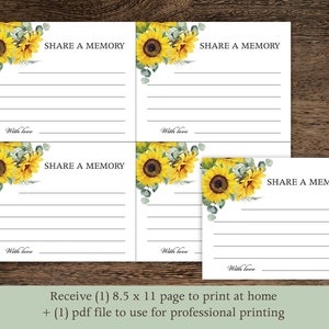 Share A Memory Card Printable Template Memory Cards, Share a Memory ...