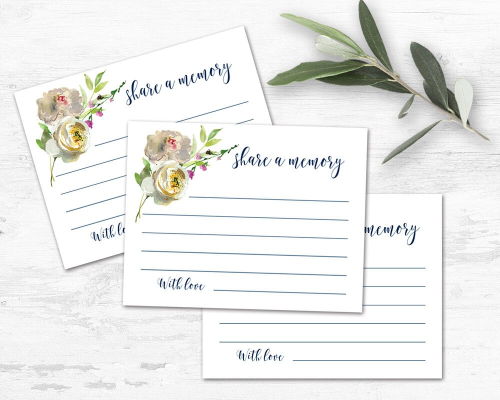 Share a Memory Card Funeral Printable Share a Memory Favorite | Etsy