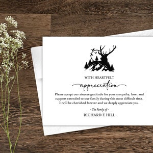 Sympathy Acknowledgement Cards, Funeral Thank You and Bereavement Notes ...