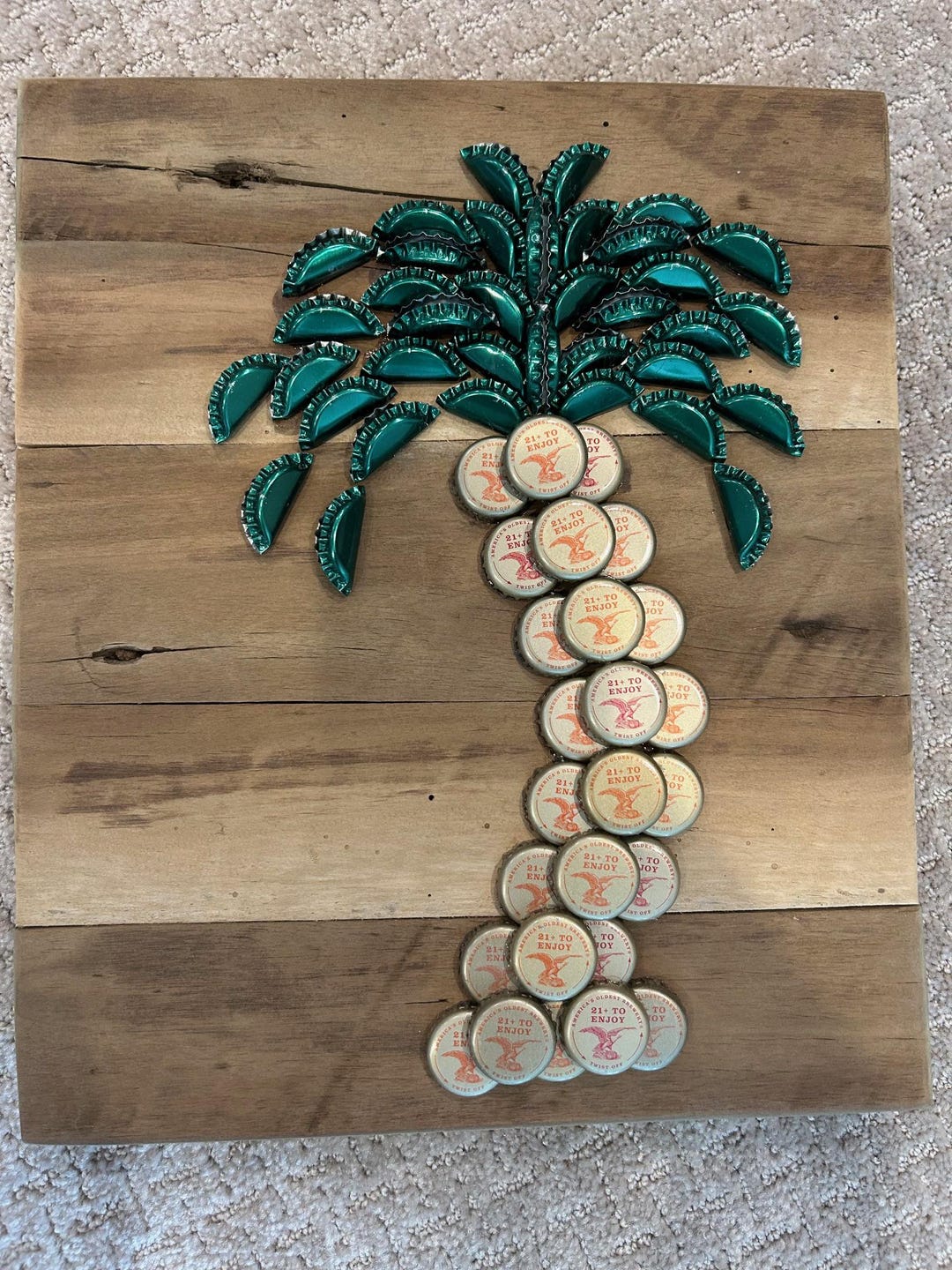 Bottle Cap Palm Tree - Etsy