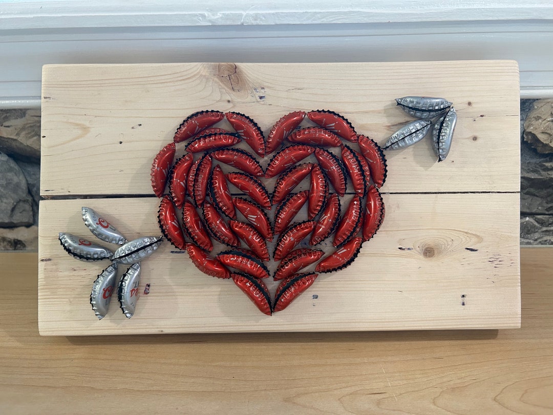 Bottle Cap Heart - Etsy