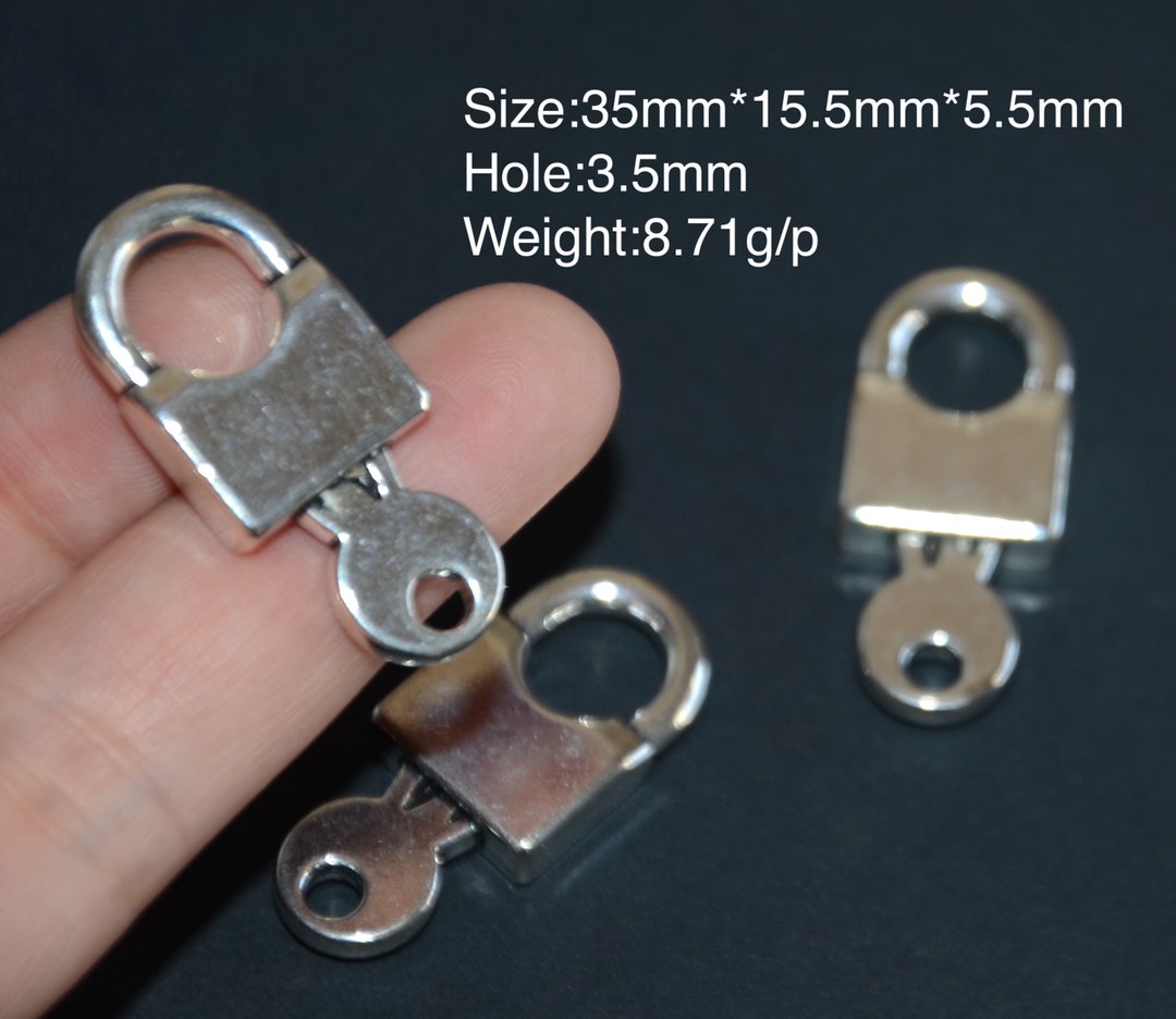 A Set of 3 Pieces Lock and Key Pendant-antique Silver Tone Pendant-diy ...