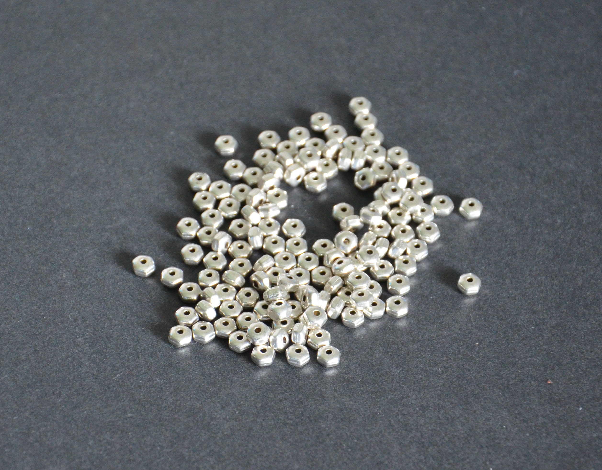 A Set of 30g 4.52.8mm Hexagon Beads-1.0mm Hole Alloy - Etsy