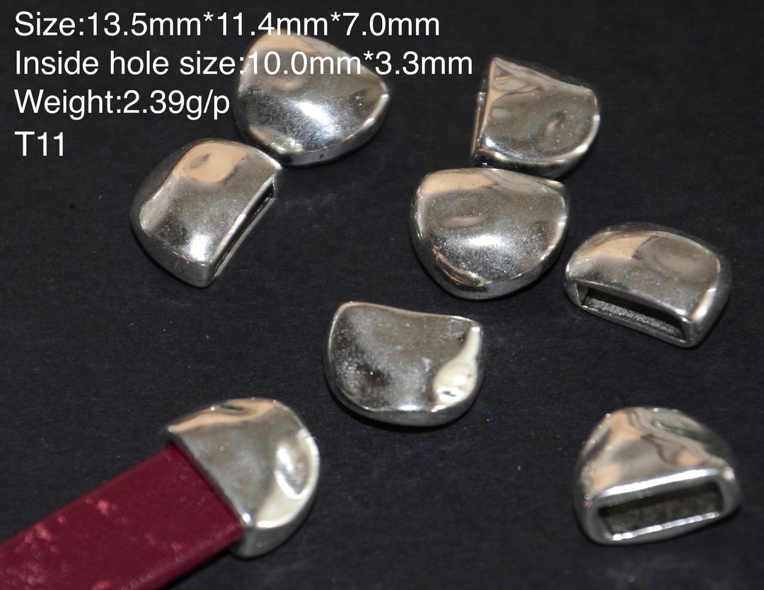 A Set of 20g Terminal Hanger-leather Cord Terminal- Rectangle/ellipse ...