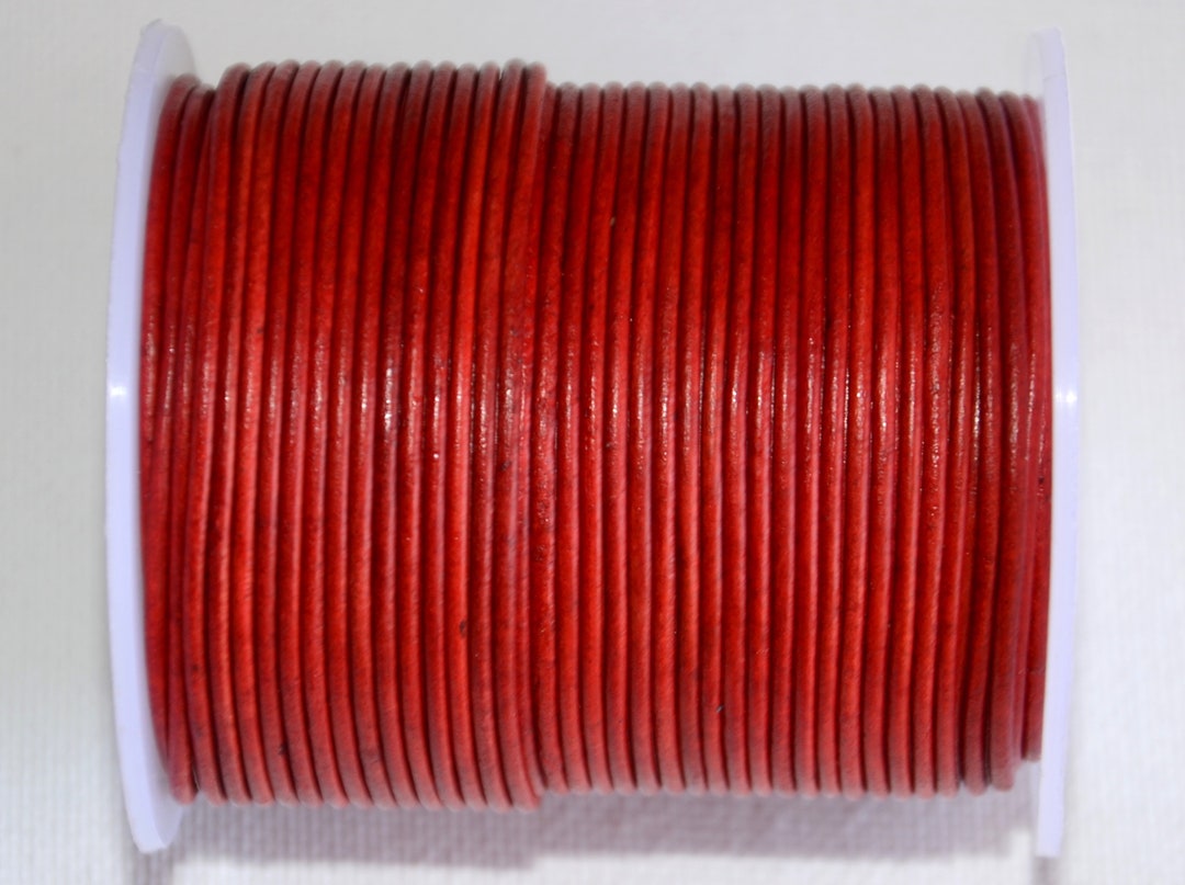 5 Mts of 1.5mm Dye Red Leather Cord-high Quality Leather Cord-leather ...