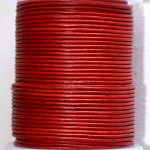 5 Mts of 1.5mm Dye Red Leather Cord-high Quality Leather Cord-leather ...