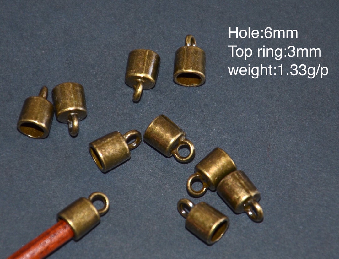 A Set of 20g Bronze Terminal Pieces-antique Bronze 6mm Round Terminal ...