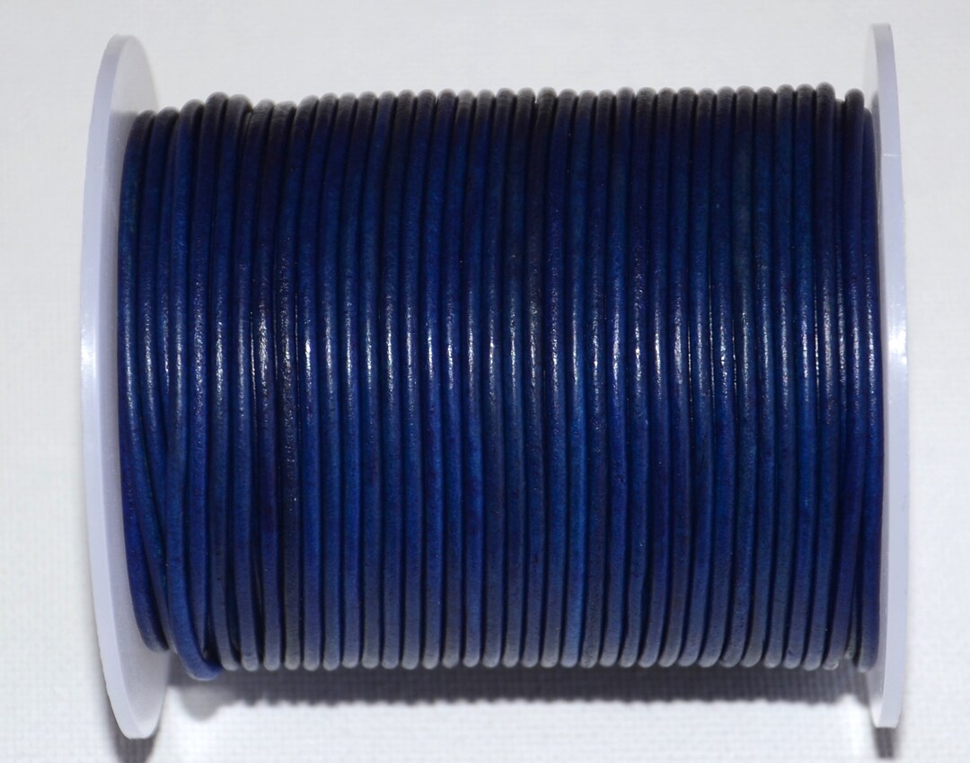5 Mts of 2.0mm Royal Blue Leather Cord-high Quality Leather Cord ...